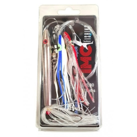 Imc Fishing Montaje Curri Bala + 2 Pulpos Color Flash Mirror señuelos ...